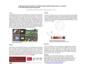 Unlocking the genetic potential of an indigenous forage, lablab (Lablab ...